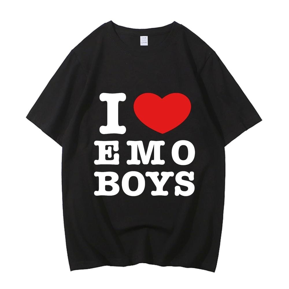 i love emo boys Pure Cotton EU size top anime men t shirt 2000s graphic ...