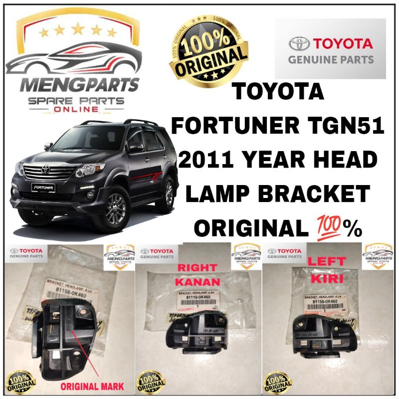 ORIGINAL 💯% TOYOTA FORTUNER TGN51 2011 YEAR FRONT HEAD LAMP BRACKET ...
