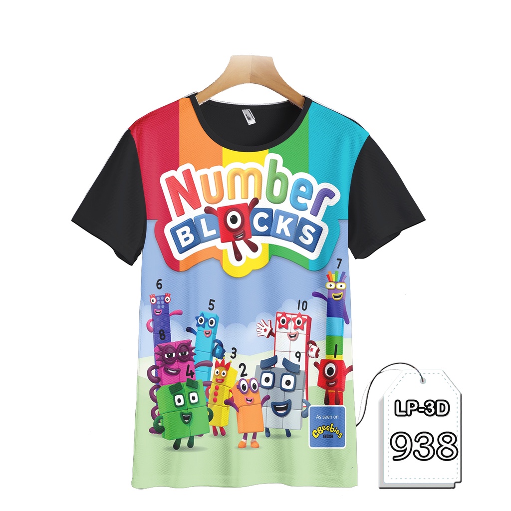 Numberblocks 3D Printing Clothes for Children and Adults Cartoon ...