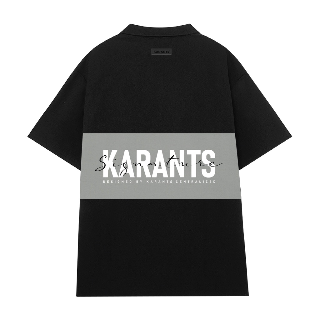 Karants Signature Polo Shirt with gray combination, Korean style, loose ...