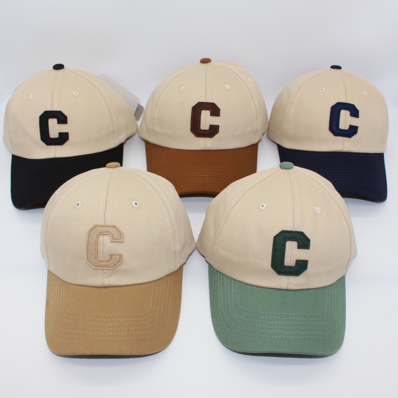 2023 Letters C Embroidered Patch Patchwork Baseball Cap Hard Top Short ...