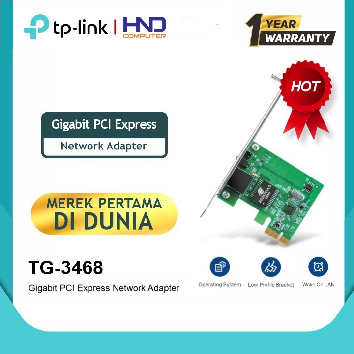 Tp-link Lan Card TG-3468 Gigabit PCI Express Network Adapter | Shopee ...