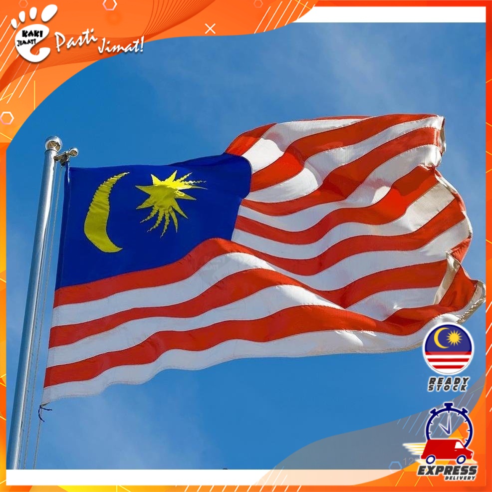 Malaysia Flag Waterproof Polyster Bendera Malaysia Bendera Gantung 2x4 ...