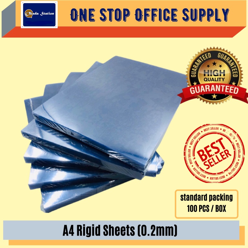 A4 CLEAR RIGID SHEETS (0.2mm) / Binding Cover / RIGIT SHEETS ...