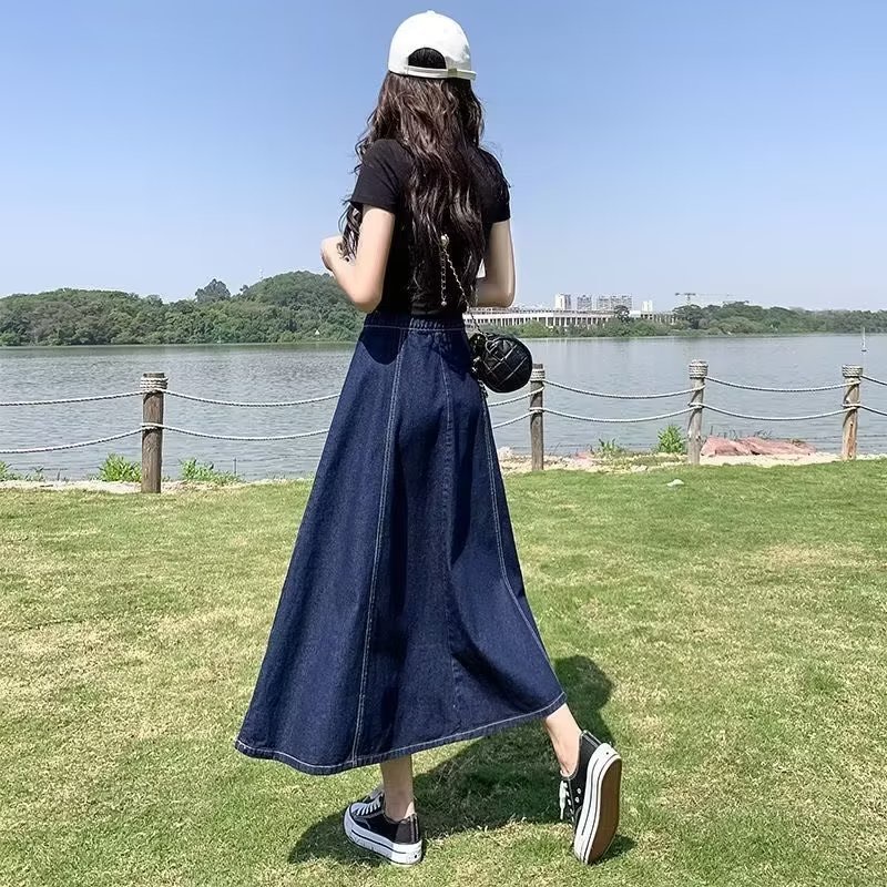 Plus Size Oversized 110KG Women's Denim Skirt Jean Dress Women Clothes ...