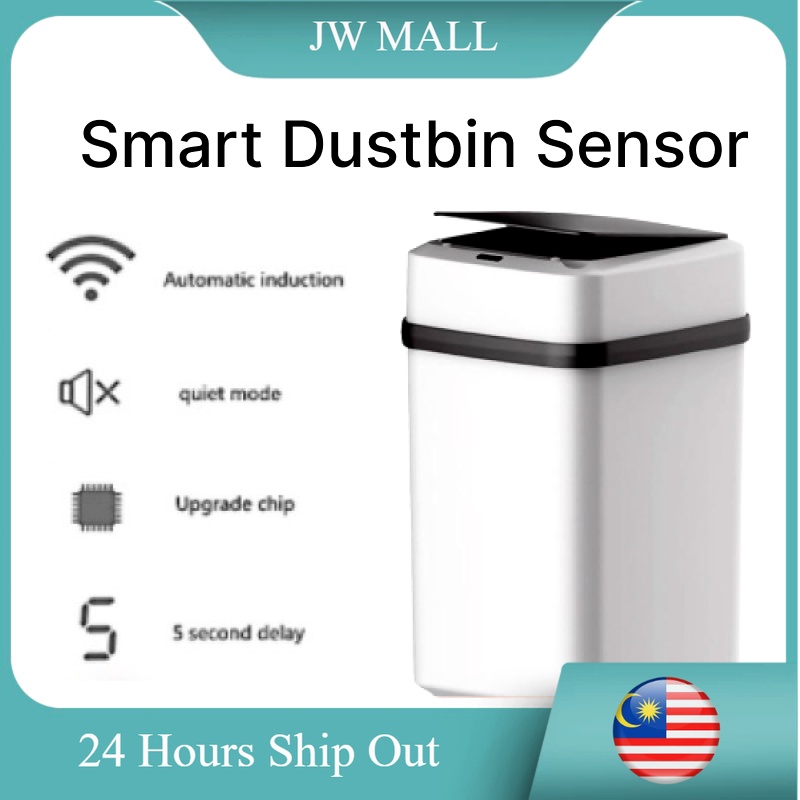 JW Smart Dustbin Sensor Trash Bin Automatic Opening Dustbin Smart ...
