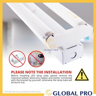[FULL SET] DOUBLE 4FT T8 Led Tube Light Lampu Kalimantang LED Set Lampu Panjang LED Ceiling ...