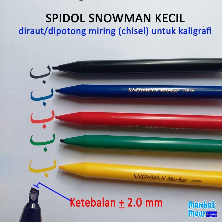 SMALL SNOWMAN CALLIGRAPHY MARKERS THICK SEKITAR 2.0 MM | Shopee Malaysia