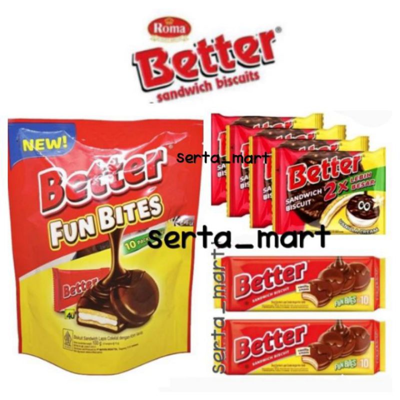 Better Fun Bites Pouch/Pack 120gr - Vanilla Cream Chocolate Sandwich ...