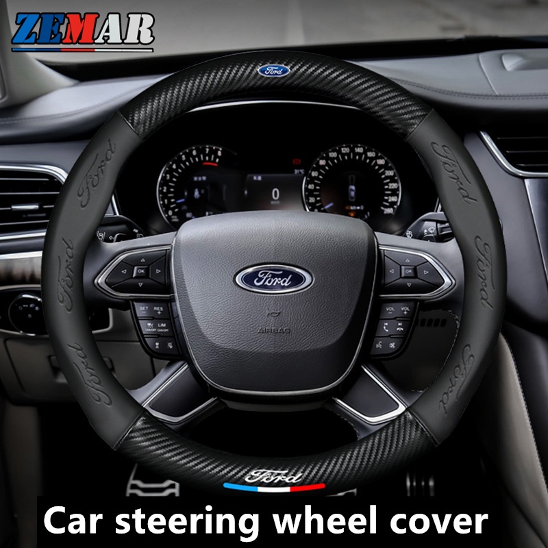 Ford Car Steering Wheel Cover For 38CM Fiesta Ranger Ecosport Focus ...