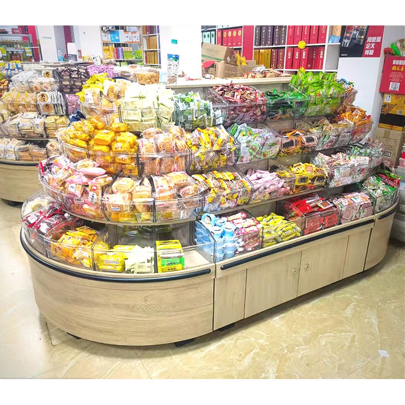 Bulk Snack Shelf Supermarket Shelf Biscuit Candy Display Rack ...