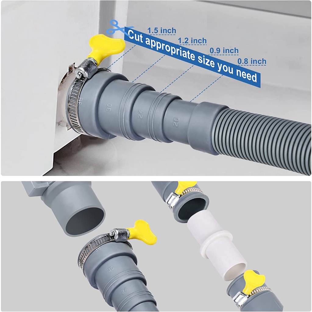 Washing Machine Drain Outlet Hose Pipe 1.5M 2M 3M Paip Keluar Air Mesin ...