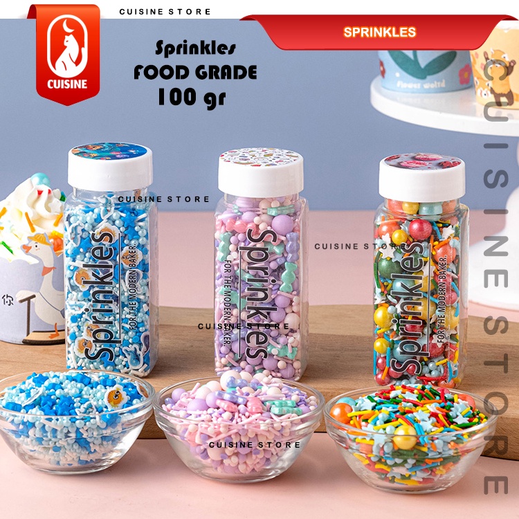 100 GR Edible SPRINKLE COLOURFUL Sugar Trimit Cake decoration Cake ...