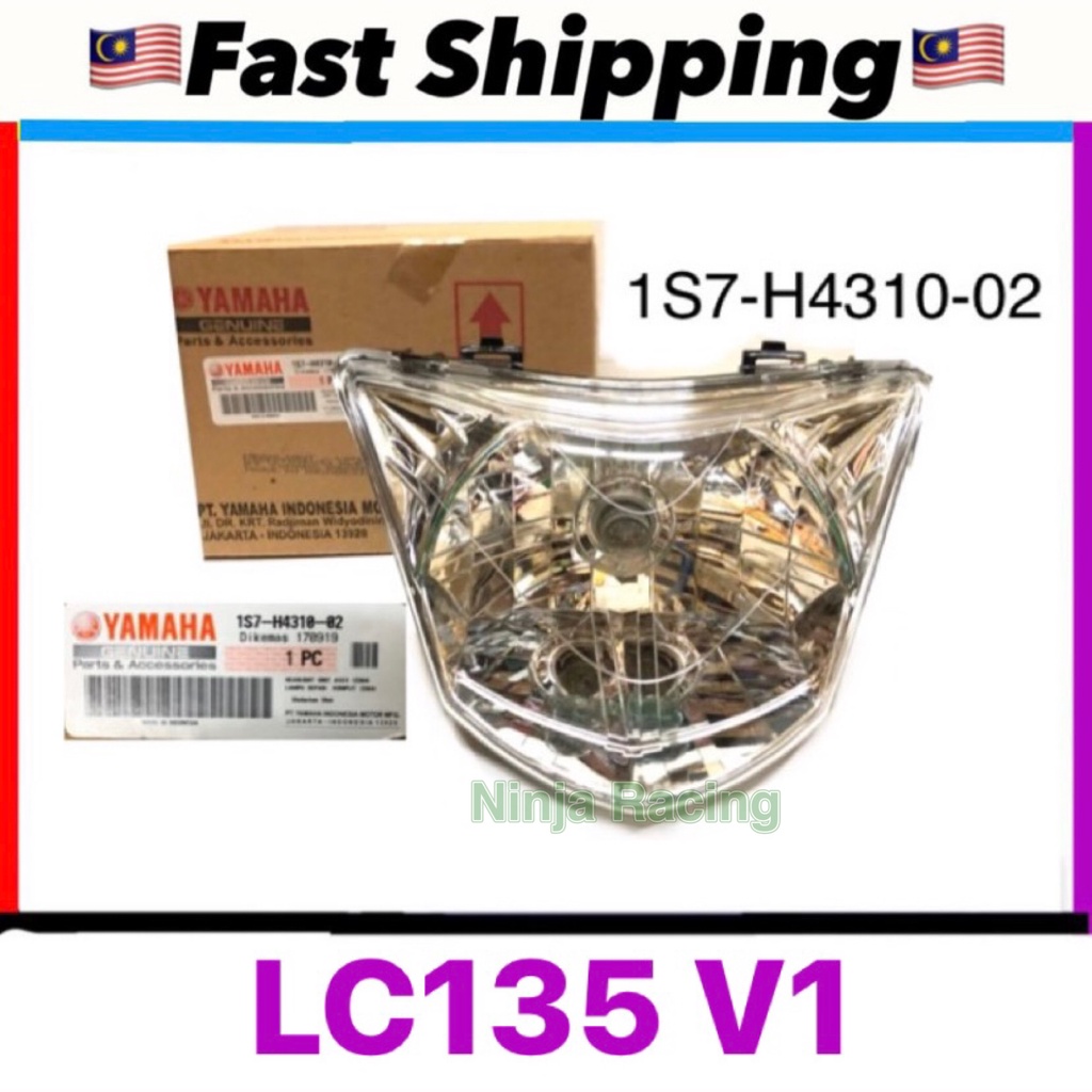 Yamaha 135LC LC135 LC 135 V1 Front Head Light Head Lamp Assy Original 1S7-H4310-02 Headlamp ...