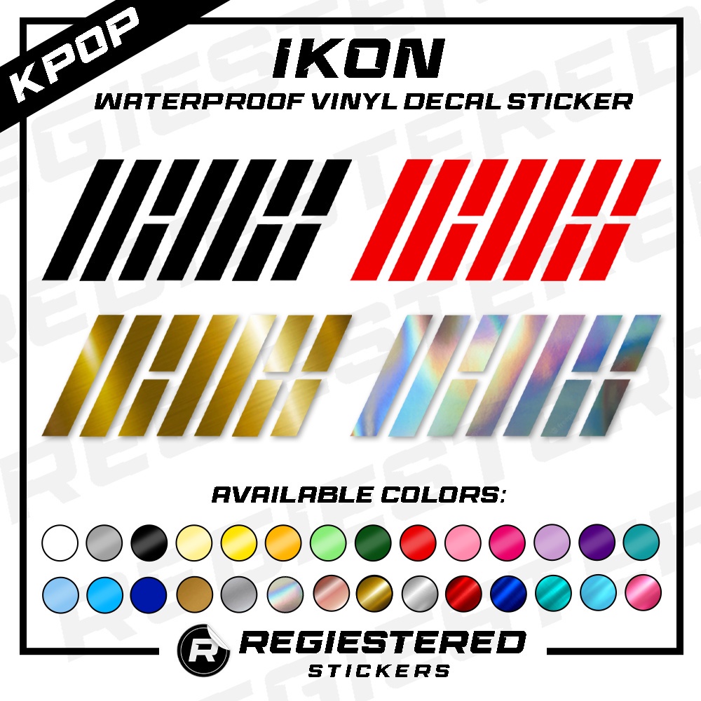 KPOP IKON Logo Vinyl Decal Sticker Waterproof | Shopee Malaysia