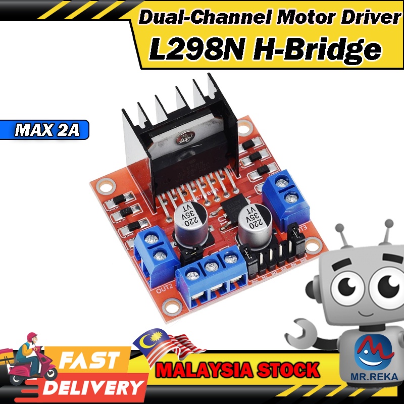 ⚡️ L298N 2A DC Motor Stepper Motor Driver Speed Controller Module Dual CH H Bridge Module ...