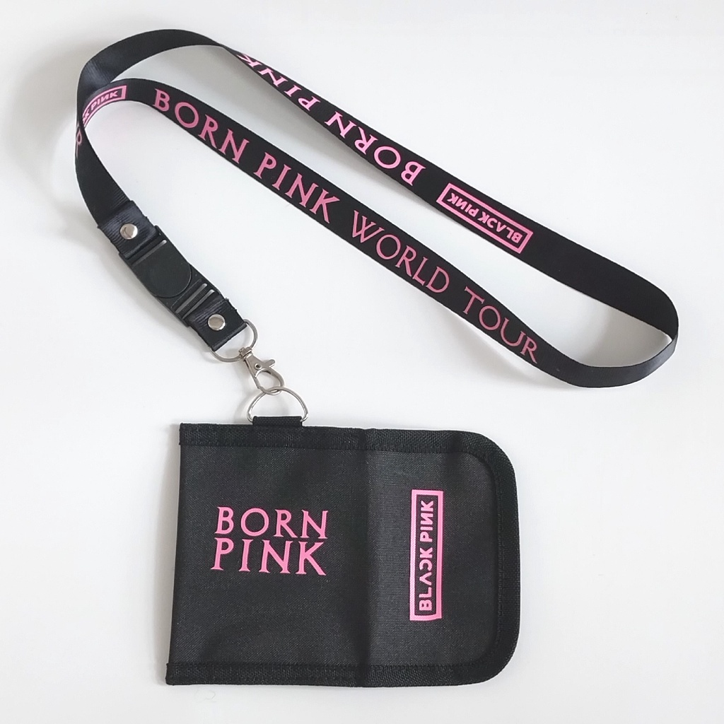 Blackpink Card WALLET Strap LANYARD BORN PINK WORLD TOUR HANGING WALLET ...