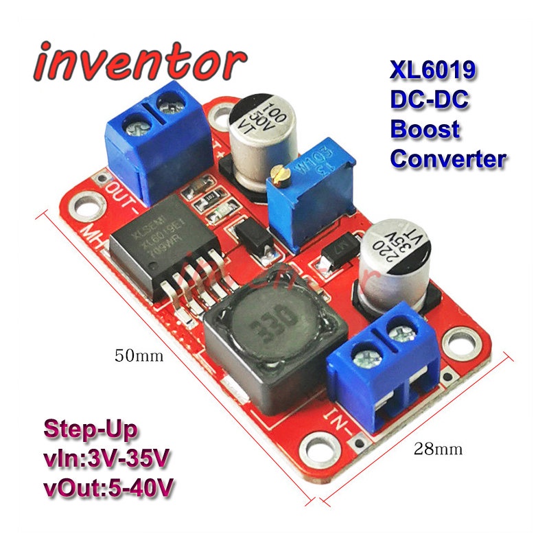 5A XL6019 DC-DC Boost Converter Step-Up Power Supply Module Adjustable ...