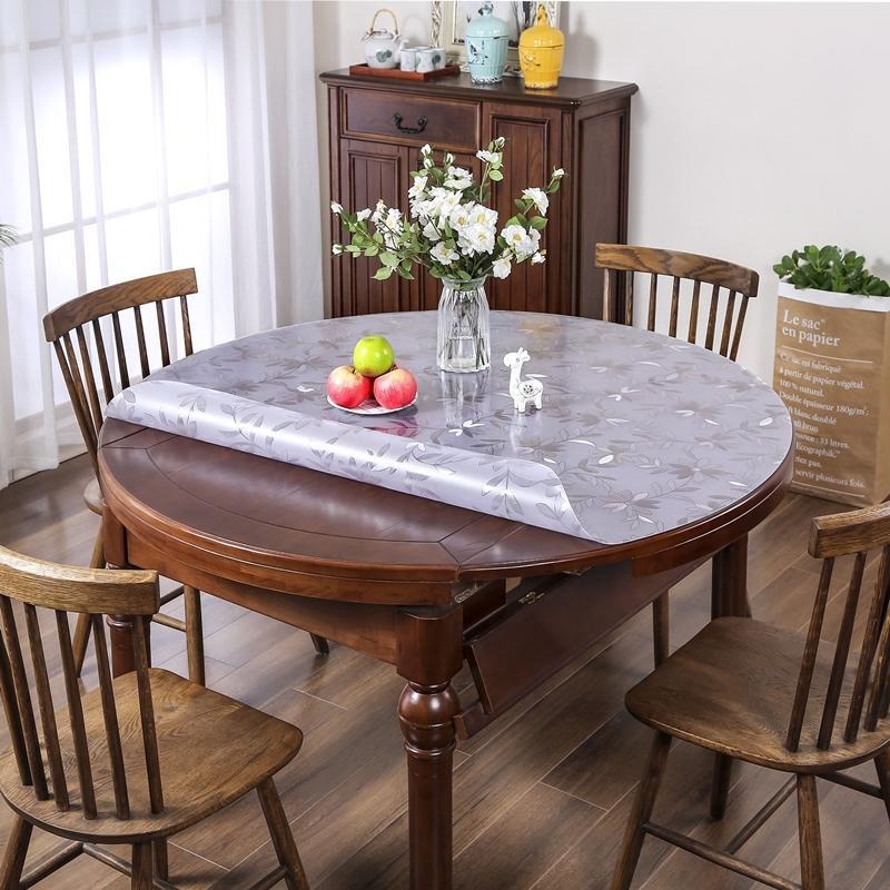 [Spot] Round table soft glass table mat, transparent tea table ...