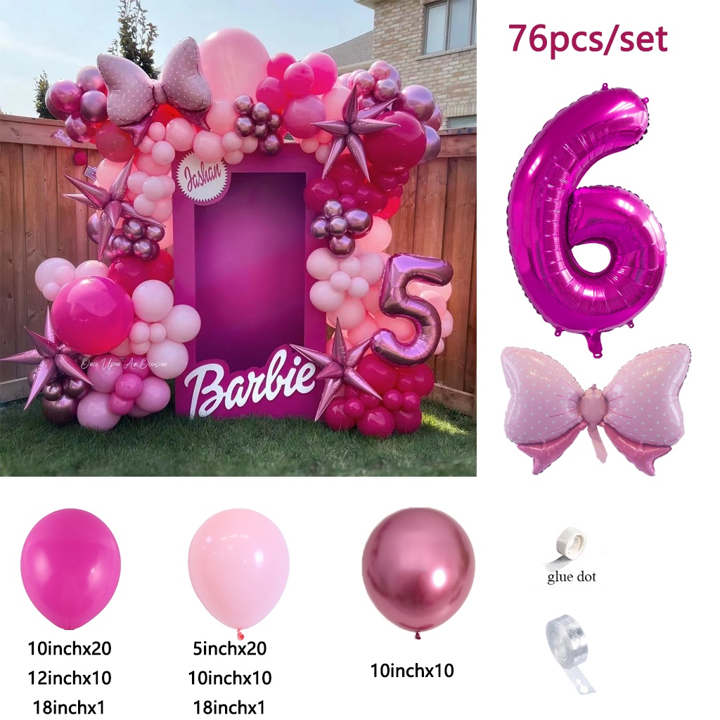 Party Brothers 76pcs /set Princess Barbie Theme Birthday Party ...