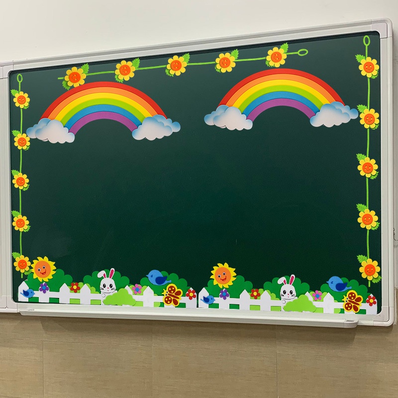3D Classroom notice infant room deco EVA Foam Blackboard culture bunga ...