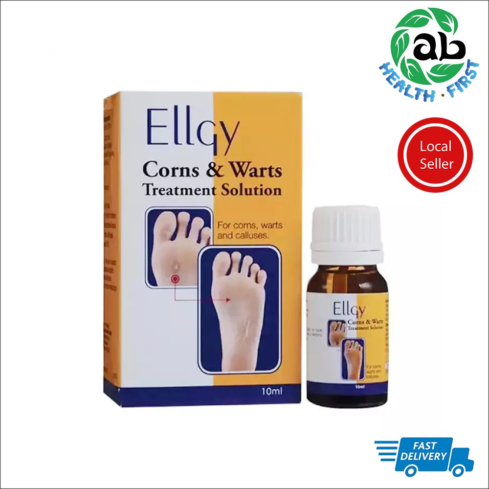 ELLGY CORN &WARTS TREATMENT SOLUTION 10ML Salicylic Acid 17% w/v EXP ...