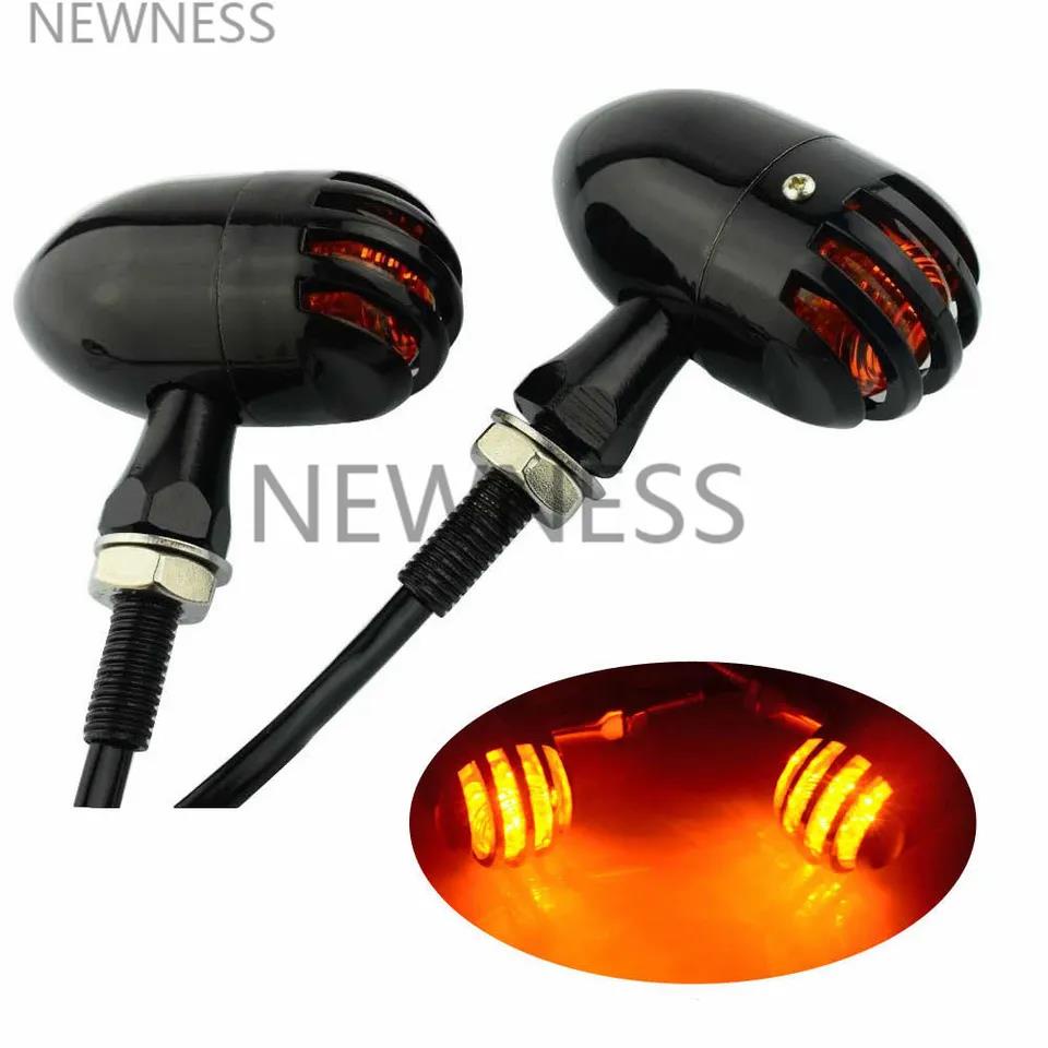 Universal Vintage Motorcycle Custom LED Turn Light Front/Rear Blinker ...