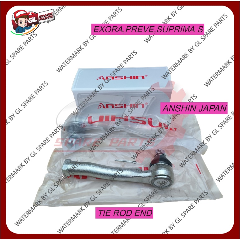 (ANSHIN JAPAN) TIE ROD END (SET) PROTON EXORA CPS / EXORA BOLD / PREVE ...