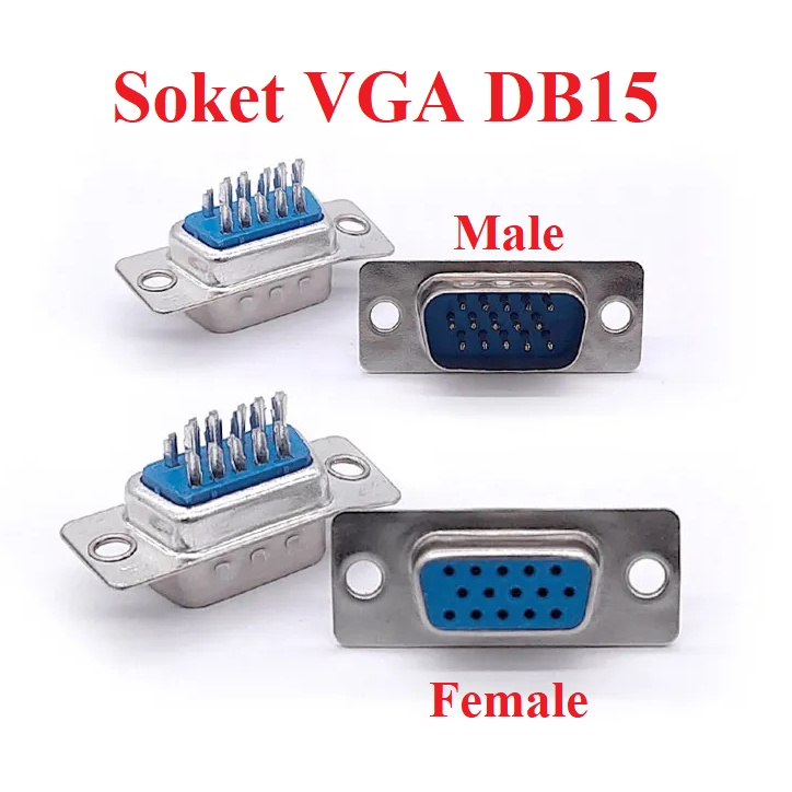 Db15 VGA DB 15 male Female male Female Cable socket Adapter Connector ...