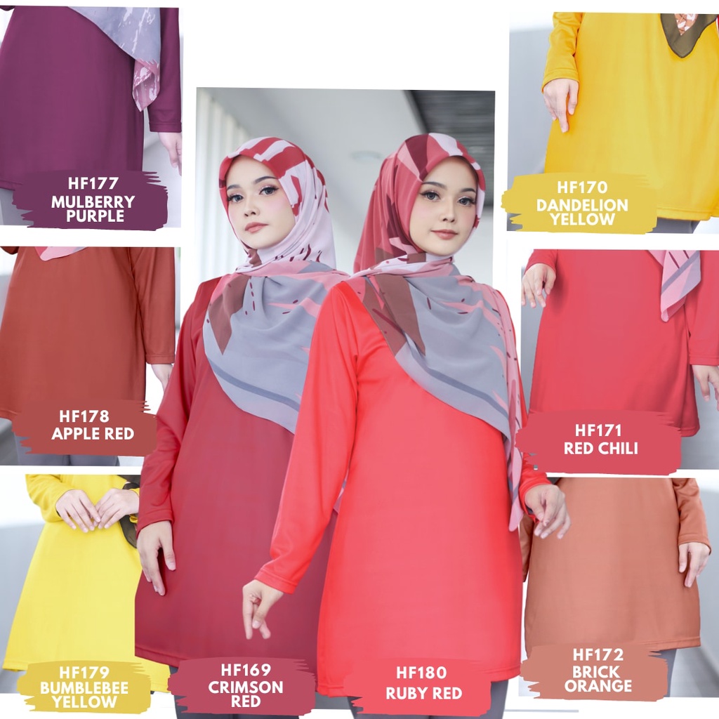 [Humaira Design] T shirt Jersey Basic Plain A | Shopee Malaysia