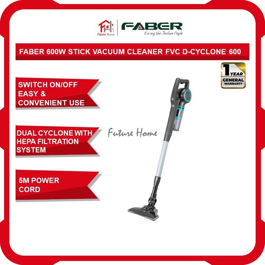 Faber 600W Stick Vacuum Cleaner FVC D-CYCLONE 600 | Shopee Malaysia