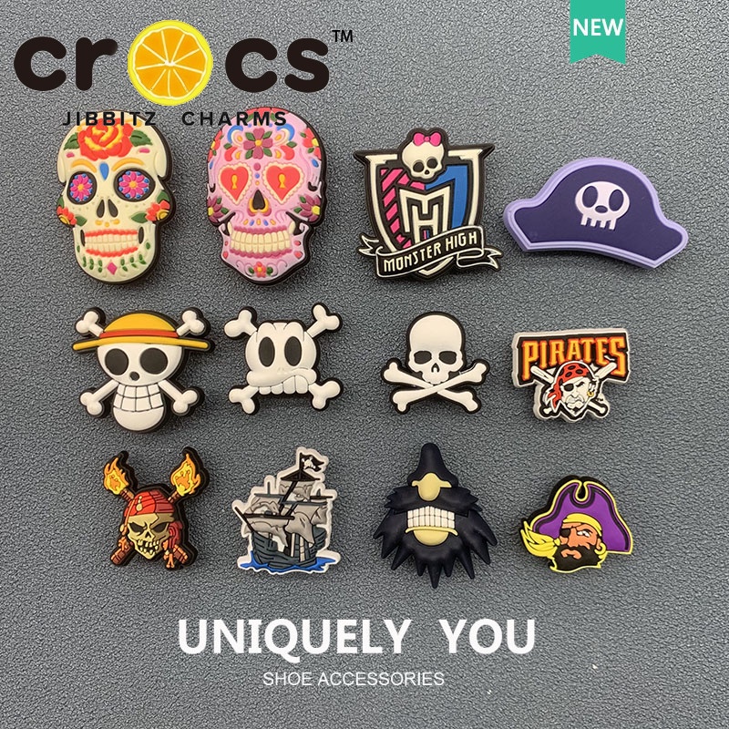 cross jibbitz charms 鞋花 鞋扣 海盗系列 趣味骷髅装饰品 shoe accessories jibbitz button ...