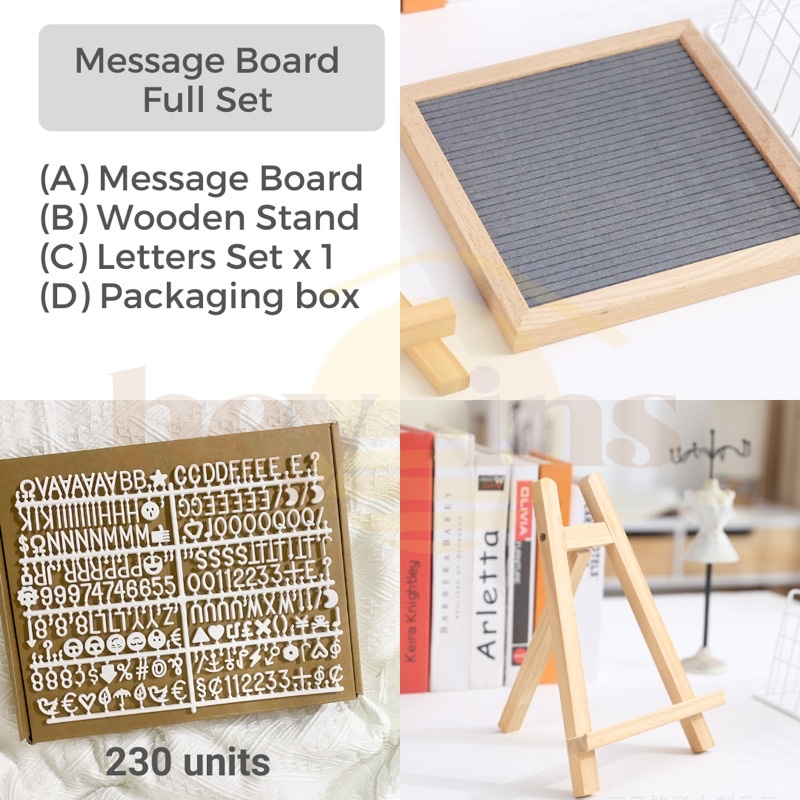 🔥 Home Deco🔥 Decoration Message Board Set Replaceable Alphabet Letter ...