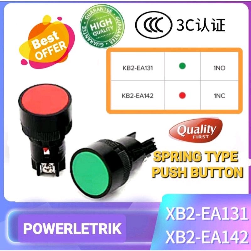 22MM SPRING PUSH BUTTON/MOMENTARY PUSH BUTTON (FLATHEAD)/2PIN 22MM PUSH ...