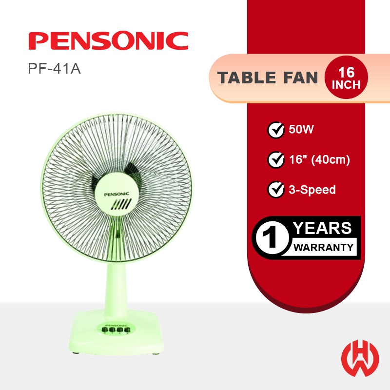 PENSONIC 3 SPEED 50W 40CM 16" TABLE FAN PF-41A | Shopee Malaysia