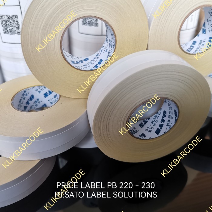 PUTIH Price Label for SATO pb 220/230 Tool Original SATO Corp - White (10 Roll/1 Slop) | Shopee ...