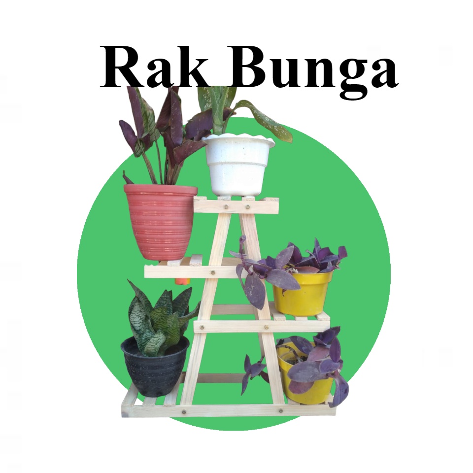 KAYU !! Minimalist Stacking Flower Rack ZIG-ZAG Shape/STANDING POT ...