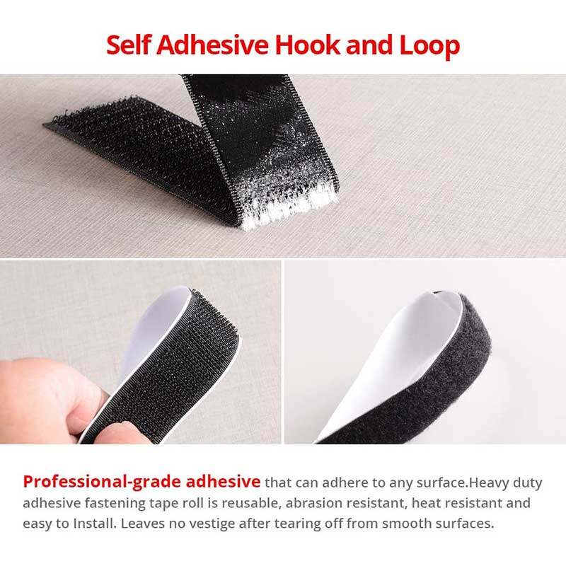 Velcro Tape Hook Loop Strips with Adhesive Fastener Tape Nylon Sticker ...