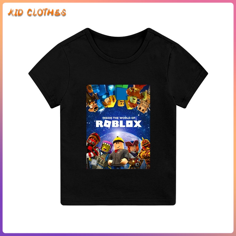 110-170 Size Roblox Boys T-shirt Kids Clothes Cartoon Unisex Girls ...