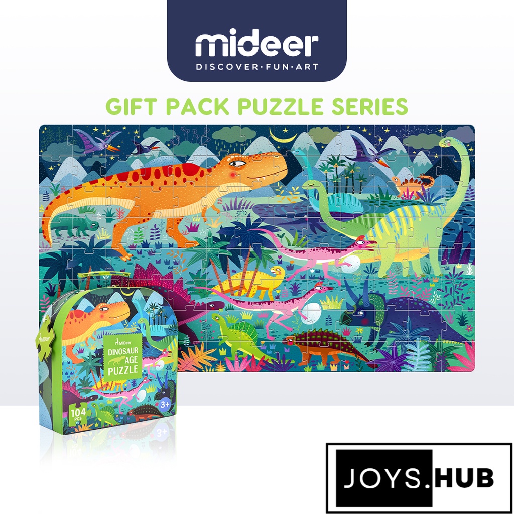 READY STOCK | MIDEER Gift Pack Puzzle Series - Dinosaur Age Puzzle ...