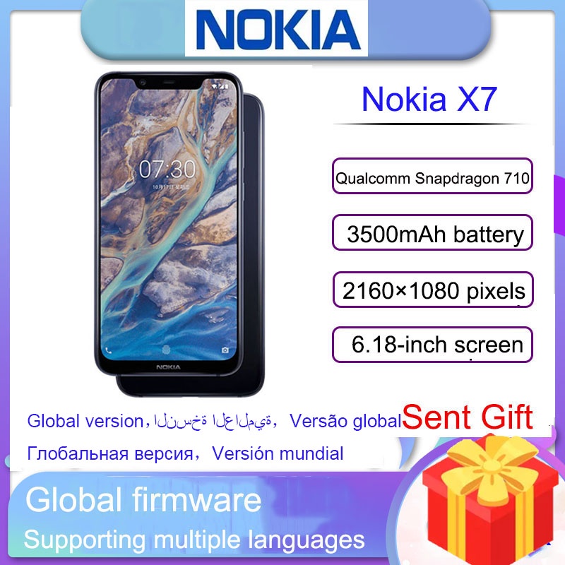 Nokia 8.1 Nokia X7 Smartphone 6.18" Inches Snapdragon 710 Octa Core Android 20MP Mobile Phone ...