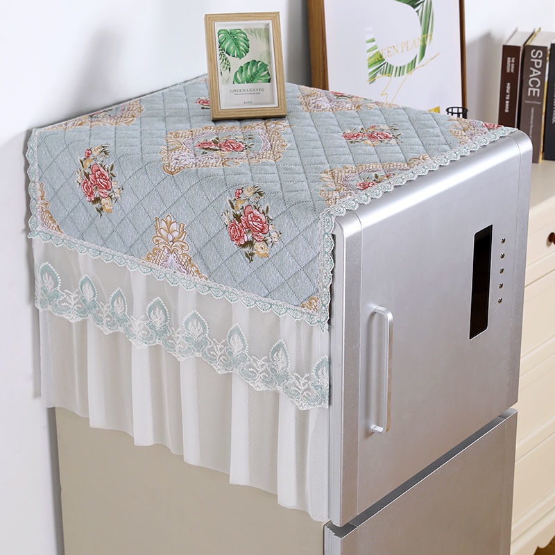 Refrigerator Dust Cloth Single Door/double Door Refrigerator Cover Cloth Universal Lace Cover ...