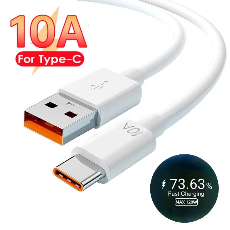 10A USB Type C Cable/120W Super Fast Charging Cable/Universal Data Cord ...