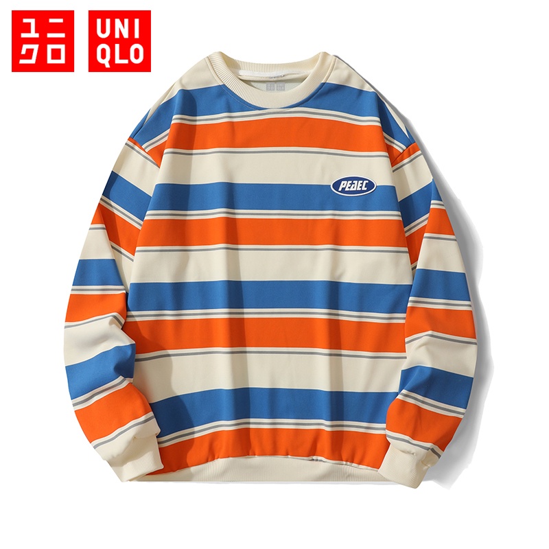 Uniqlo Sweater Men's Women's Fashionable Round Neck Long-sleeved T ...