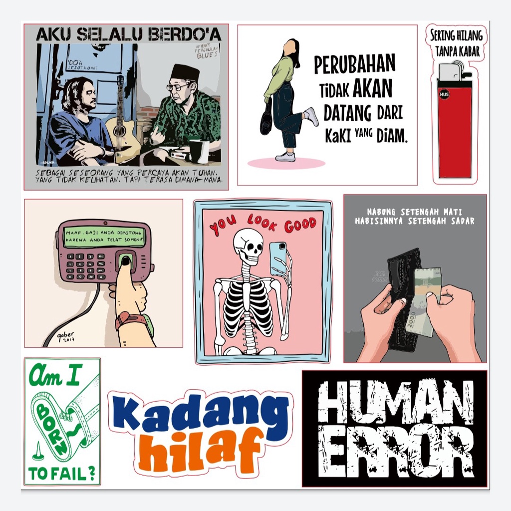 Gus Dur Jason Pack Sticker Ranti Meme Human Error Workers | Shopee Malaysia