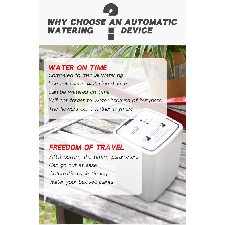 WIFI Smart Double Pump Watering Device Drip Irrigation System Auto ...
