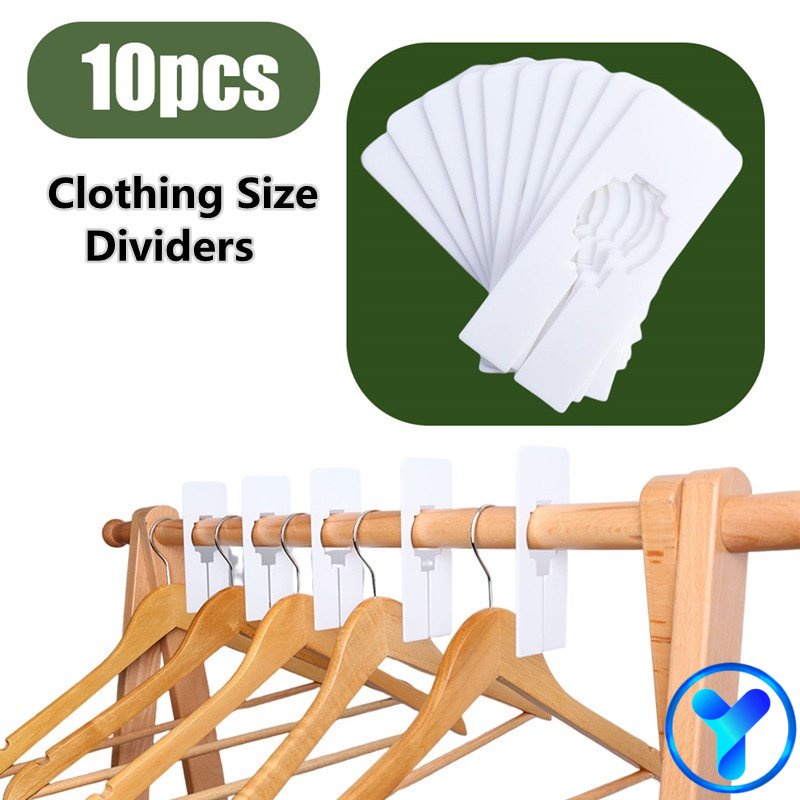 YB 10Pcs DIY Clothing Size Dividers Plastic Clothes Marking Rectangular ...