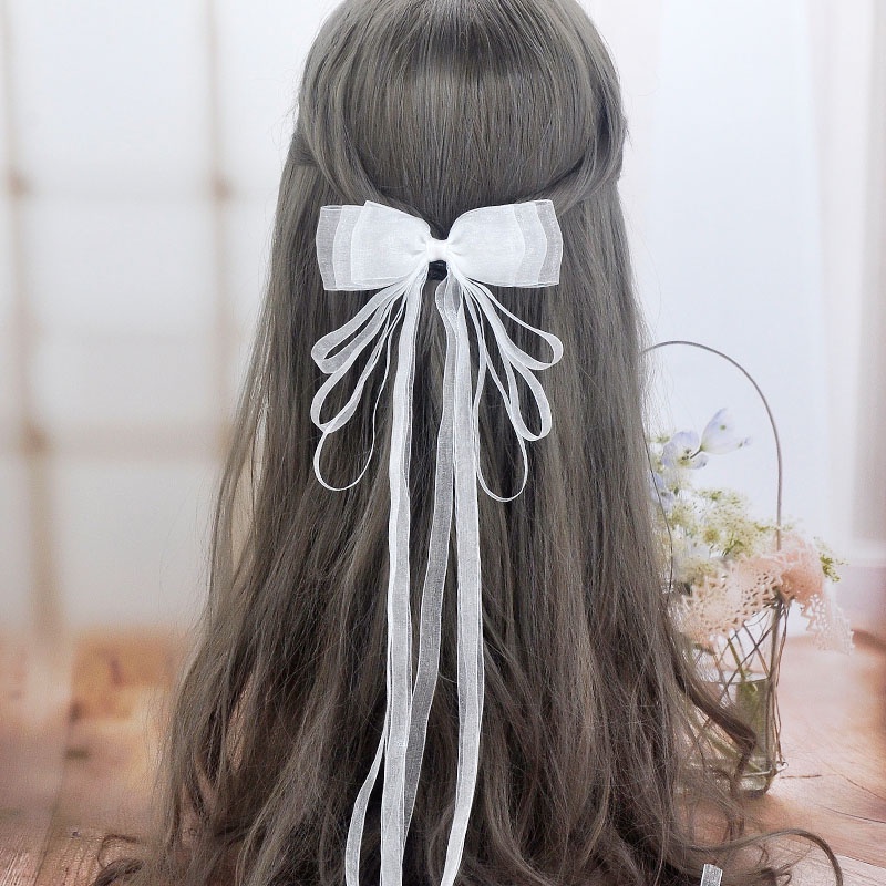 165 Simpulan Busur Antik Reben Panjang Belakang Tekan Jepit Rambut COS ...