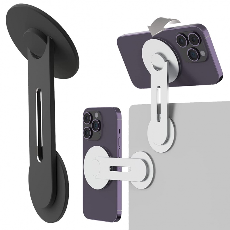 iPhone Laptop Stand, 180° Rotation Slim Magnetic Phone Mount for Laptop ...