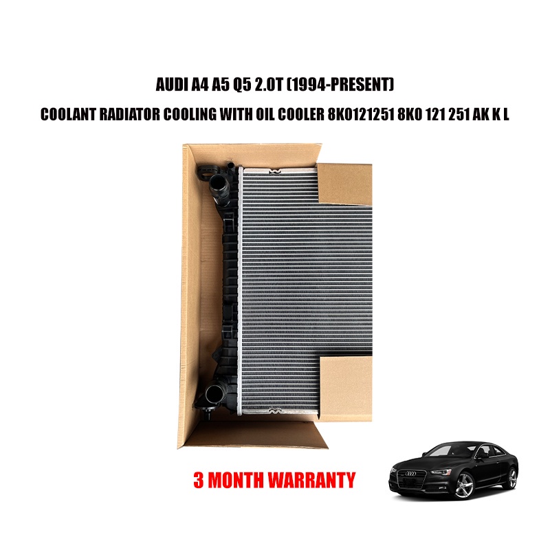 AUDI A4 A5 Q5 2.0T COOLANT RADIATOR WITH OIL COOLER 8K0121251 8K0 121 ...